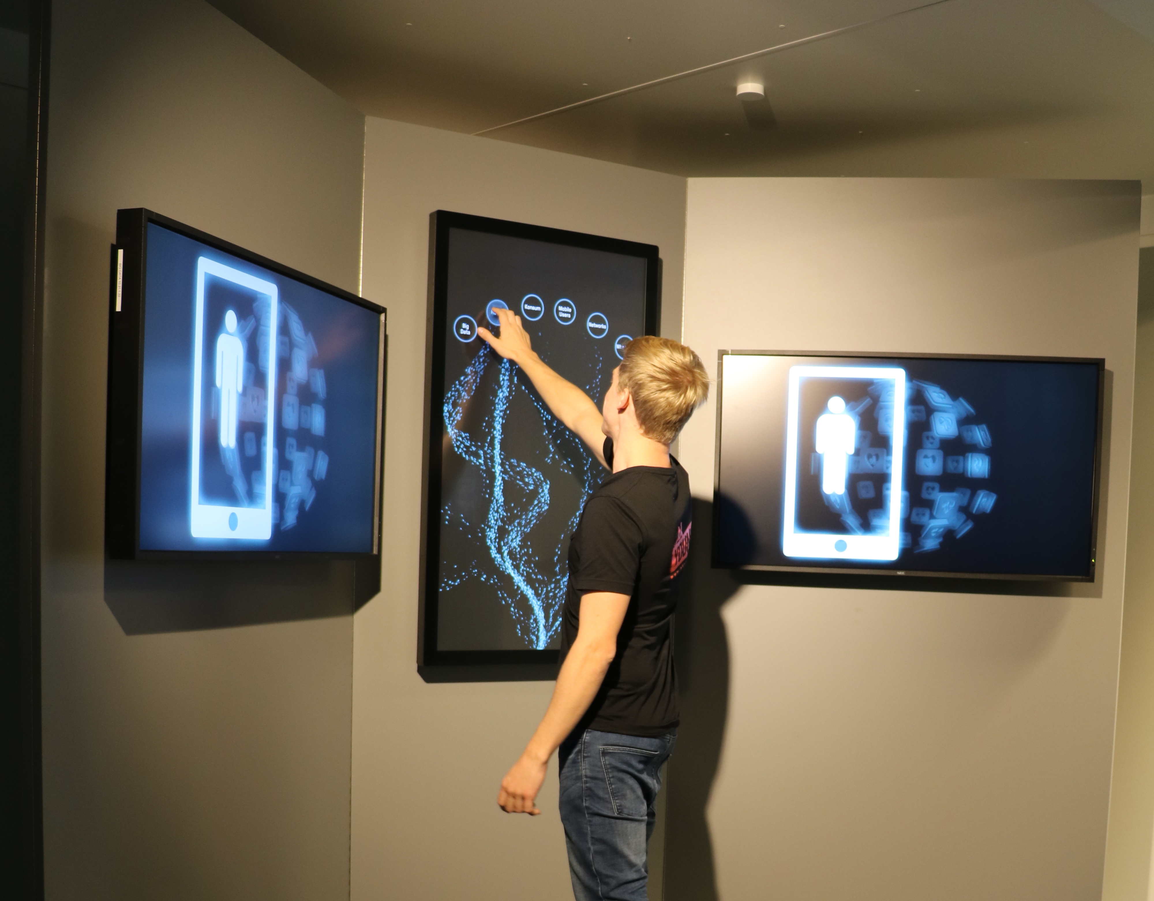 interactive stations in the exhibition "Out of Control" ️